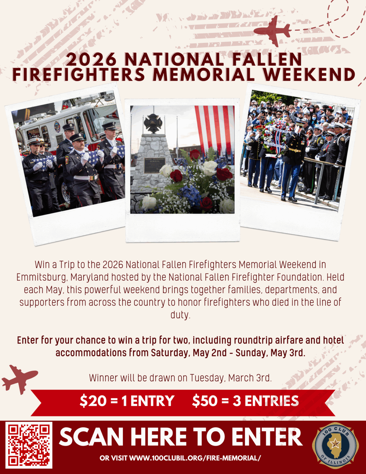 2026 National Fallen Firefighter Memorial Raffle - 100 Club Of Illinois